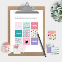 Mini note cards and envelopes set of 9 mini cards - free printable