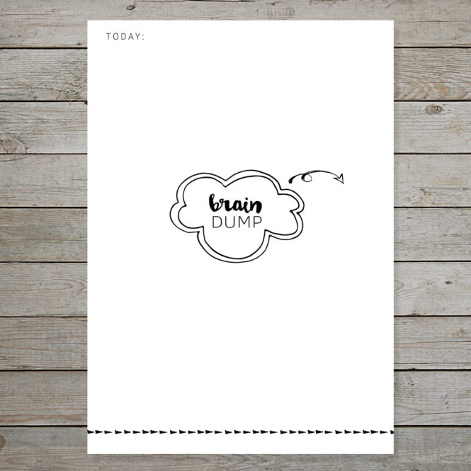 Daily brain dump to declutter your mind, plus free bullet journal printable