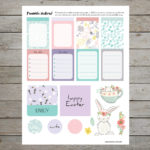 Free Printable Easter Stickers for planners, gift wrapping and craft