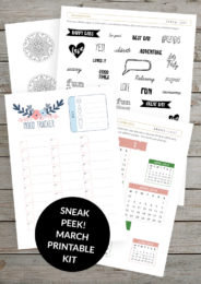 March Exclusive Planner Kit - Sneak Peek at Bujo and Planner Printables
