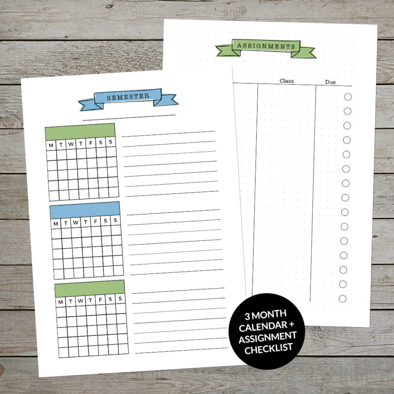 Printable Student Planner - Space and Quiet Journaling