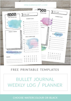 Organise Your Week With A Bullet Journal Weekly Log Free Template