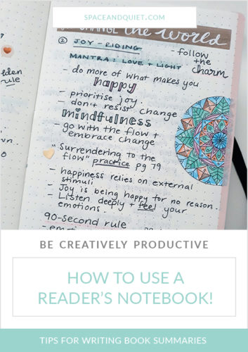 Reader's Notebook: How to be Creatively Productive!