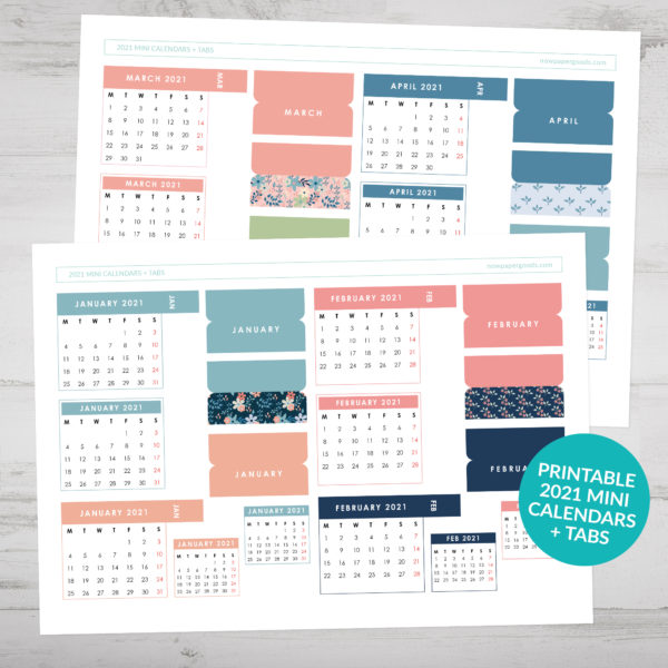 Printable Calendars Archives - Space And Quiet Journaling