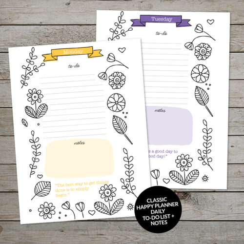 Printable Floral To Do List for bullet journaling - Space And Quiet