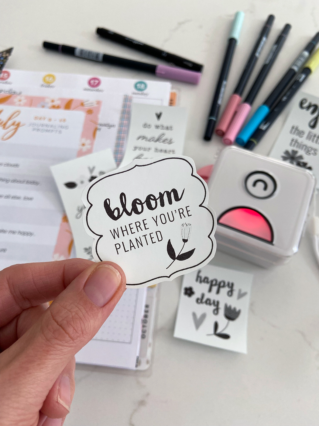 Printable Quote Stickers for Bullet Journal: print with Poooli Pocket ...