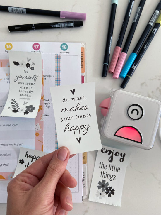 Printable Quote Stickers for Bullet Journal: print with Poooli Pocket ...