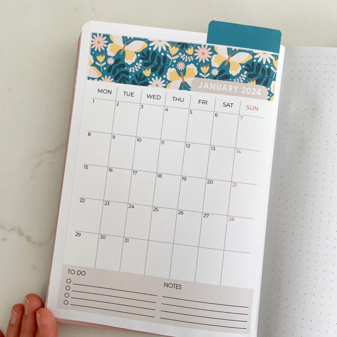 Printable Calendars And Page Tabs - space and quiet Journaling