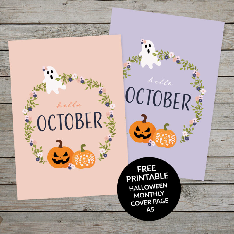 Cottagecore Halloween Printables for Journaling - space and quiet