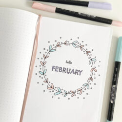 February Monthly Cover Free Printable - Space And Quiet Journaling