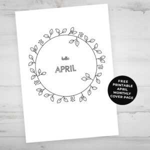 April Monthly Cover & Journal Prompts - Space & Quiet Journaling