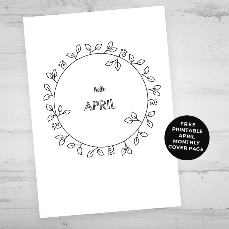 April Monthly Cover & Journal Prompts - Space & Quiet Journaling