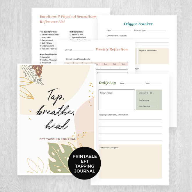 EFT Tapping Journal Printable / Book - Space and Quiet Journaling