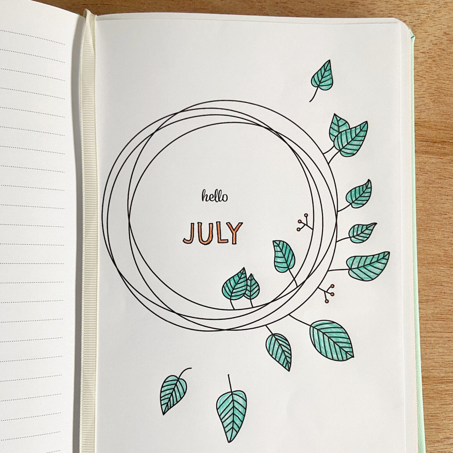 July Monthly Cover Free Printable - Space and Quiet Journaling