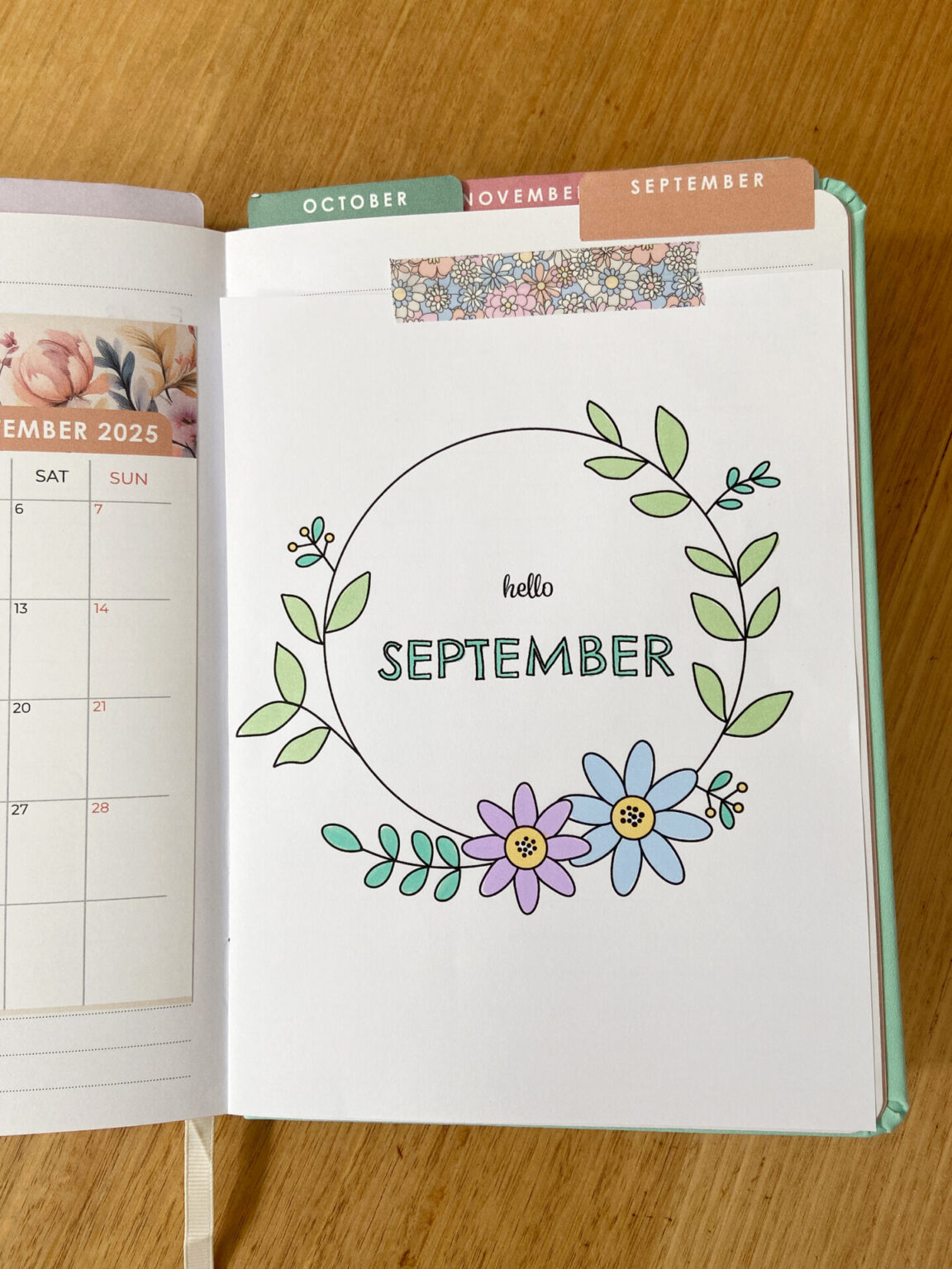 Printable September Monthly Cover - Space And Quiet Journaling