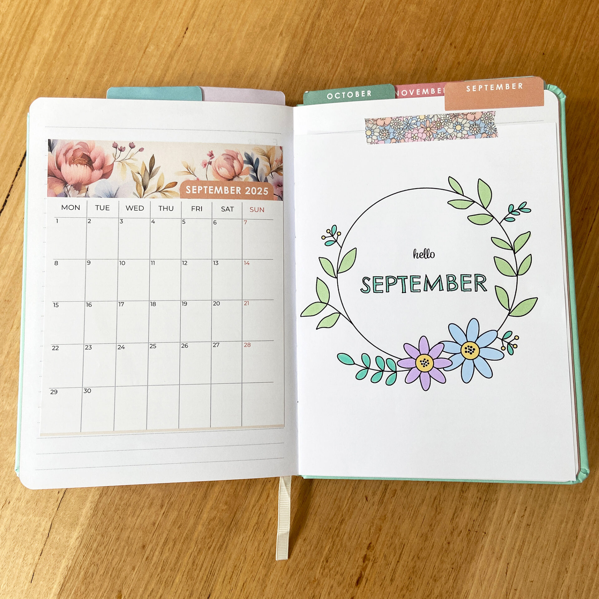 Printable September Monthly Cover - Space And Quiet Journaling