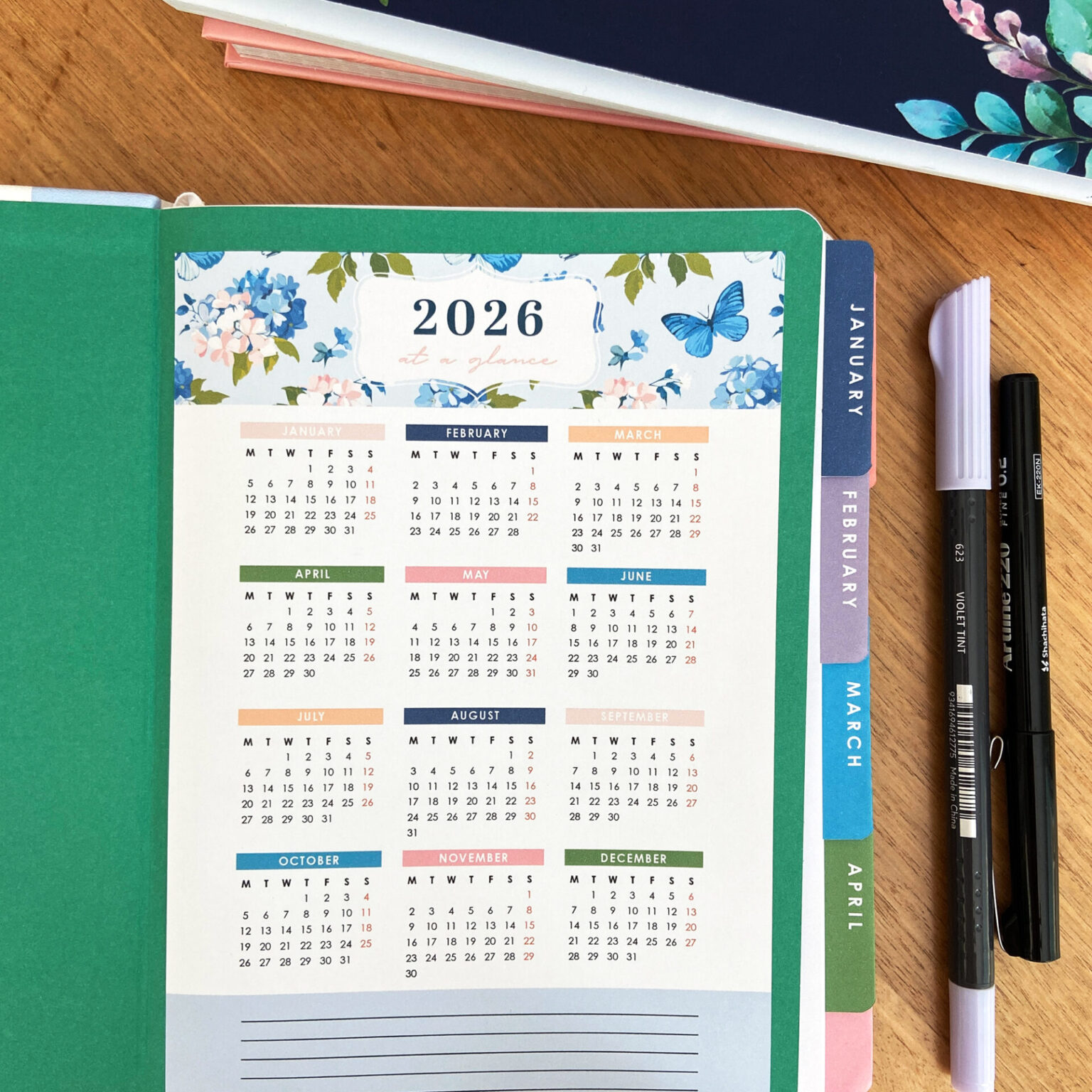2026 Printable Calendar Collection - Space & Quiet Journaling