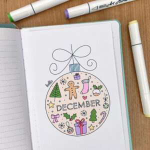 Free Printable December Monthly Cover: Space & Quiet Journaling