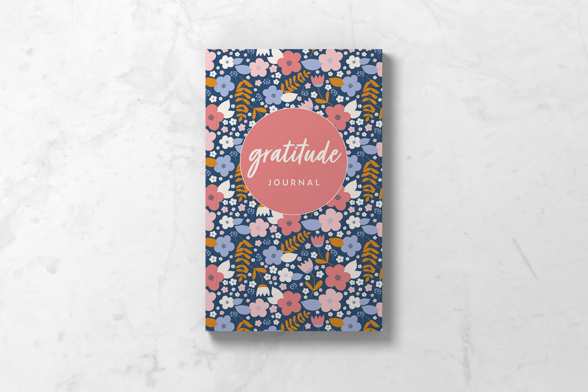 Gratitude Journal with Quotes - Pink & Blue Floral Cover